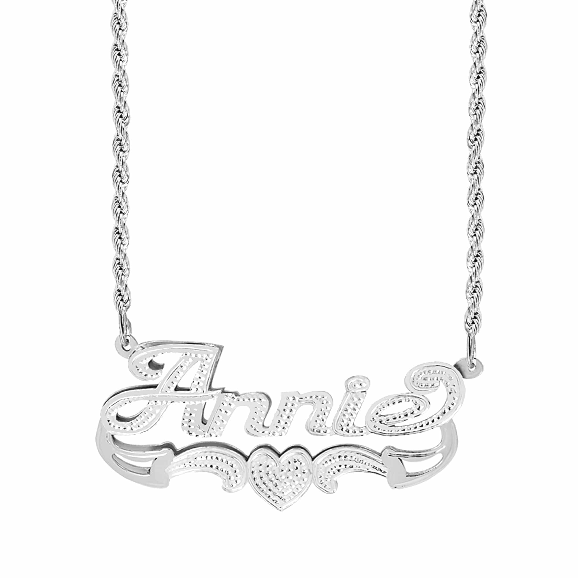 Personalized Double Nameplate necklace "Annie" - MonogramHub.com