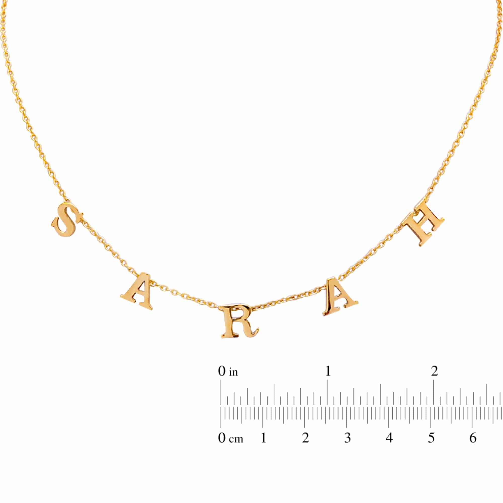 Spaced Letter Name Necklace - MonogramHub.com
